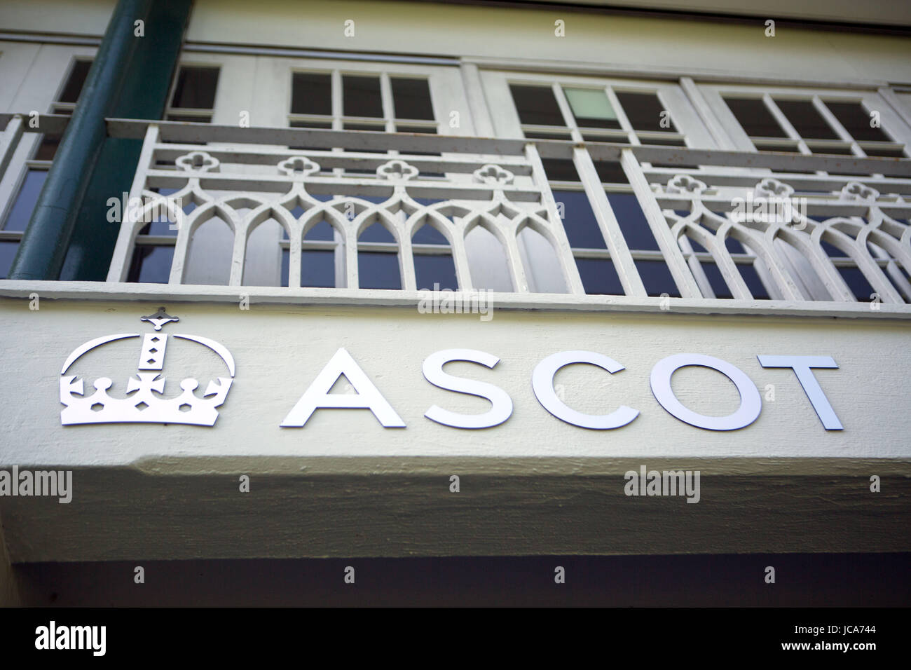 A general view of signage at Ascot Racecourse. PRESS ASSOCIATION Photo ...