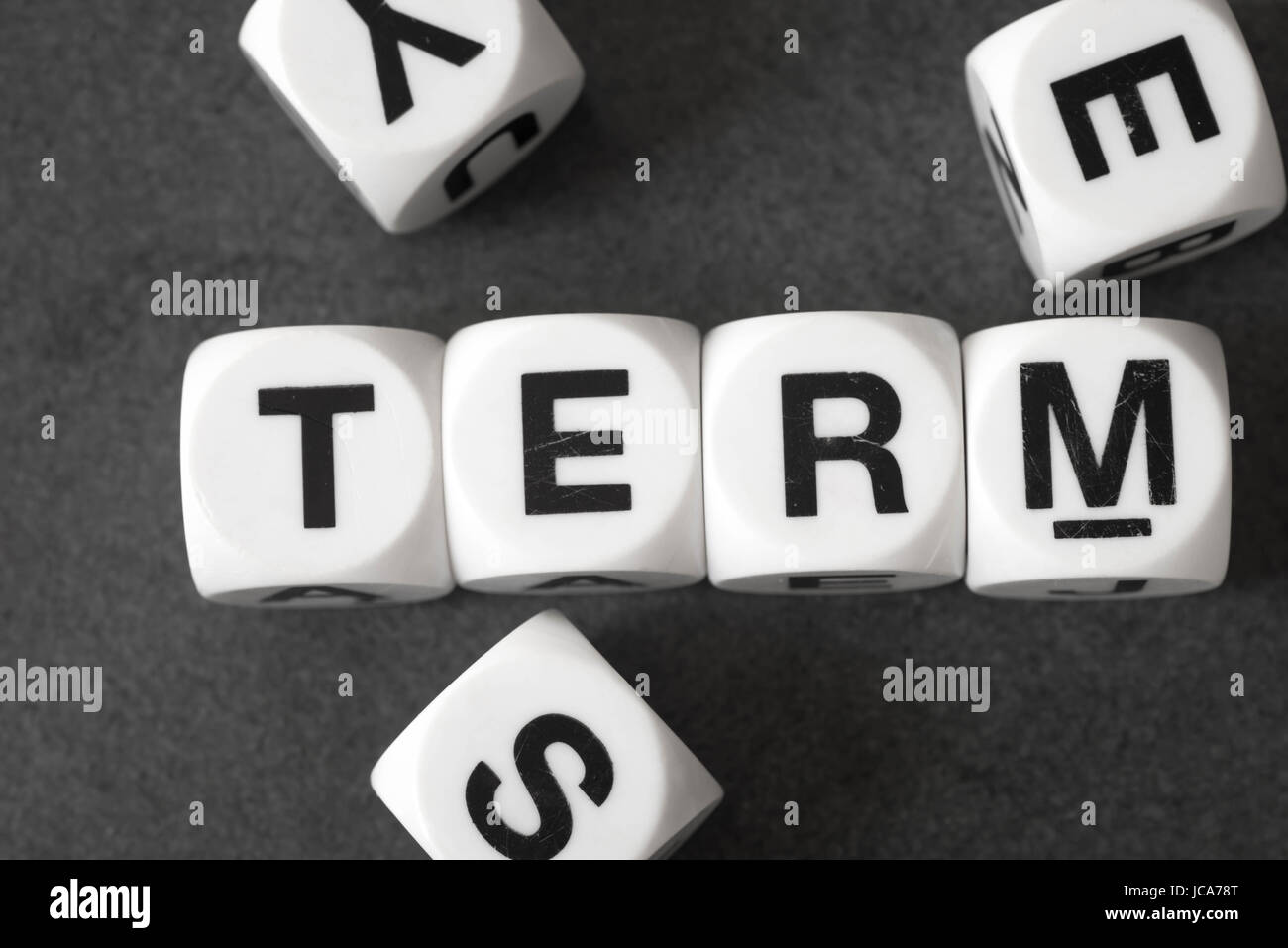 word term on white toy cubes Stock Photo - Alamy