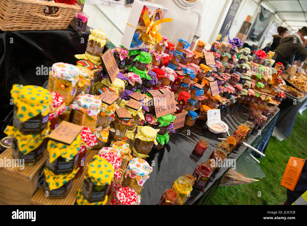 Heather's Harvest stall at the 2017 Ludlow Spring Festival Stock Photo ...
