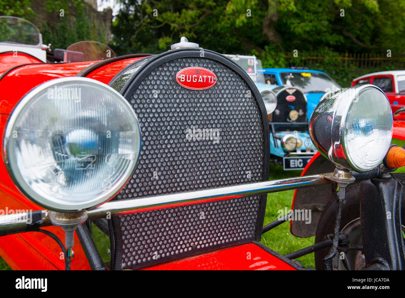 A Bugatti in the Ludlow Castle grounds at the 2017 Ludlow Spring ...