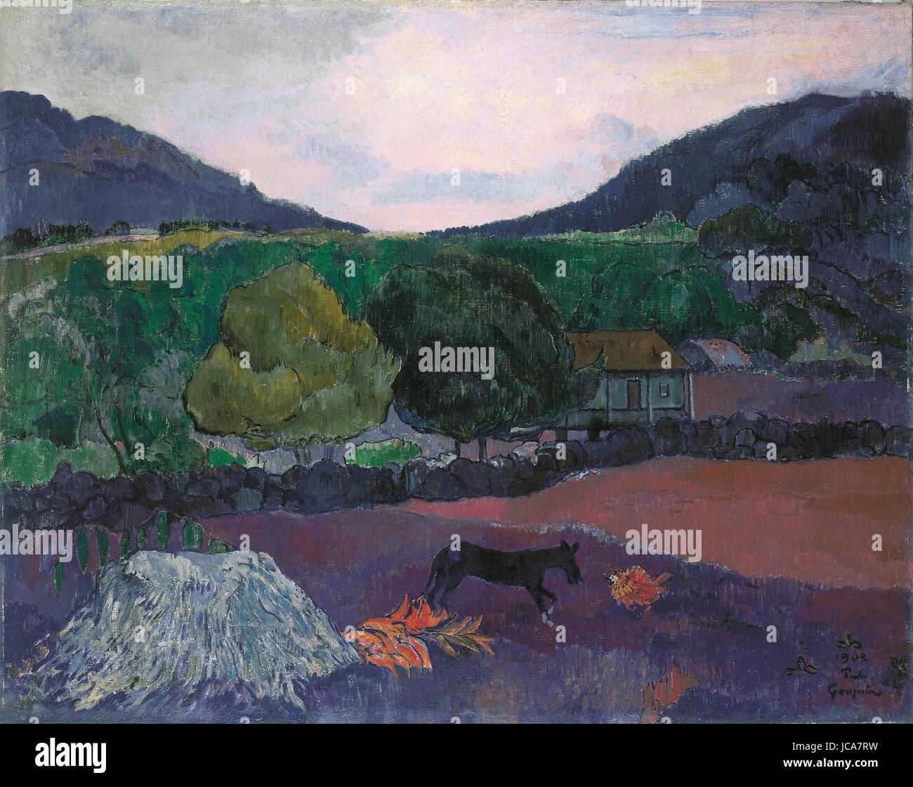 Paul Gauguin - Landscape with Dog 1903 Stock Photo - Alamy