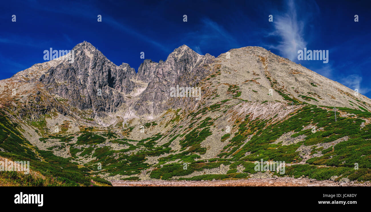 High Tatra Mountains panorama landscape Stock Photo - Alamy