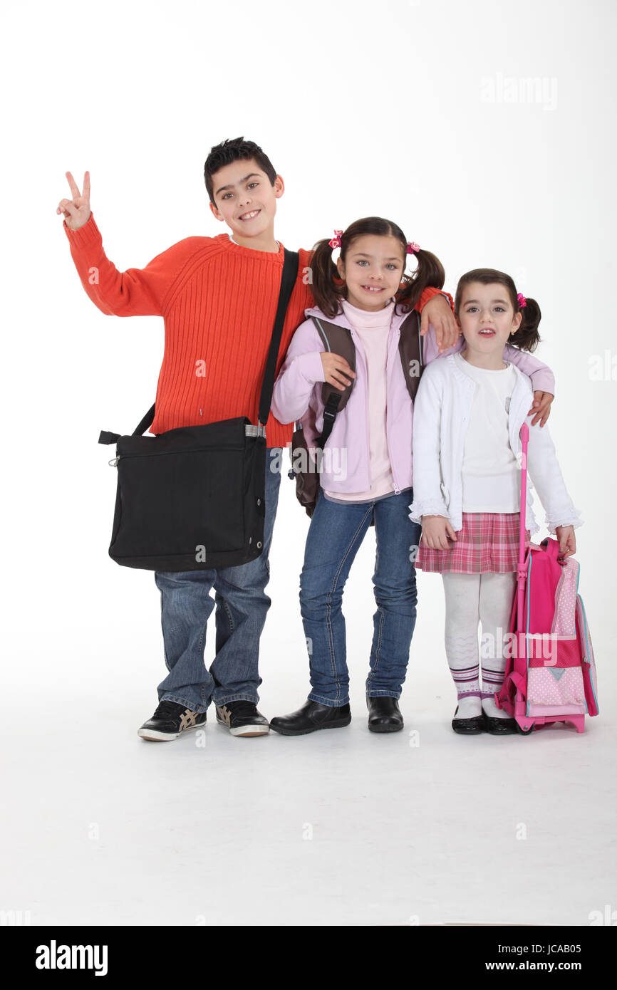 three school children Stock Photo - Alamy