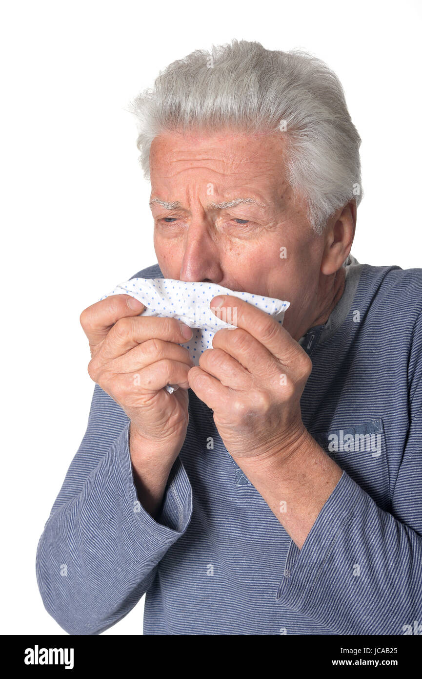 Old man coughing hi-res stock photography and images - Alamy