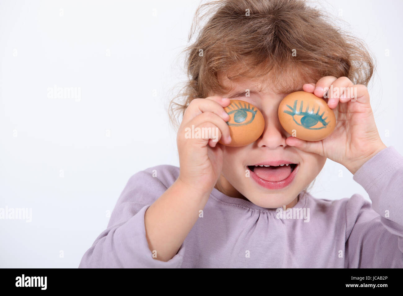 Girl will pebble eyes Stock Photo - Alamy