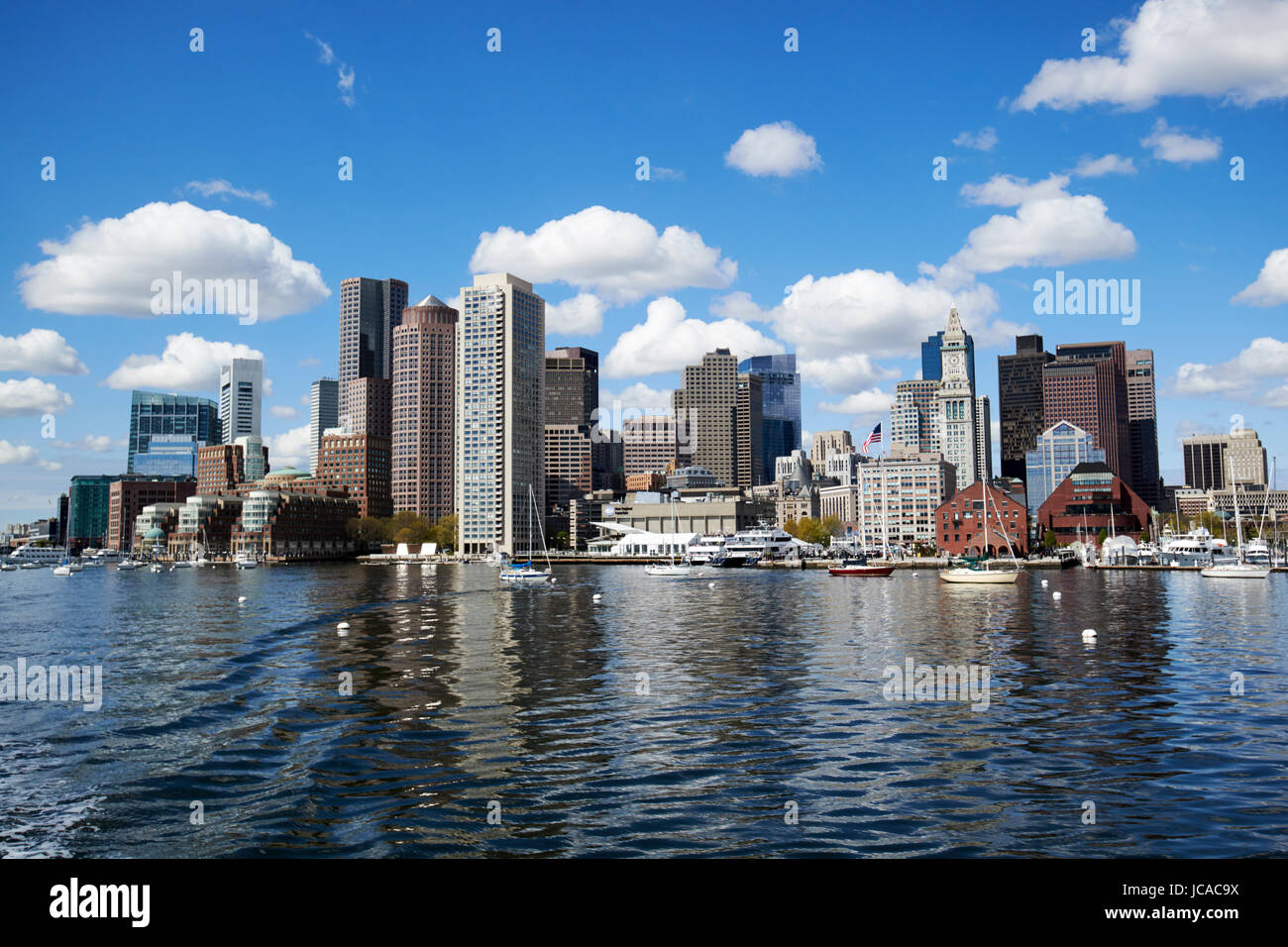 Boston city waterfront shoreline skyline USA Stock Photo - Alamy