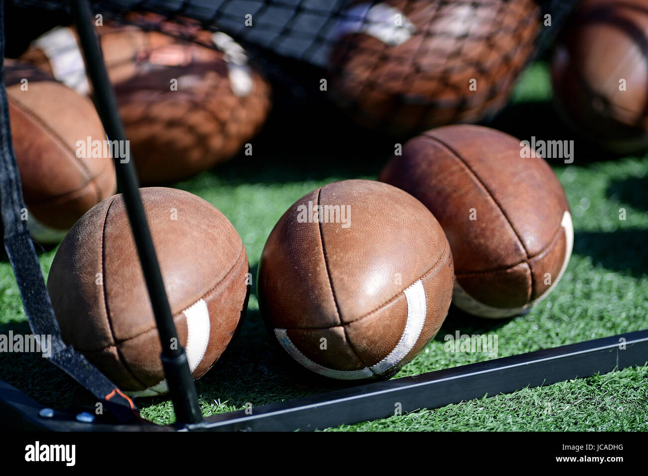 A group of footballs Stock Photo - Alamy