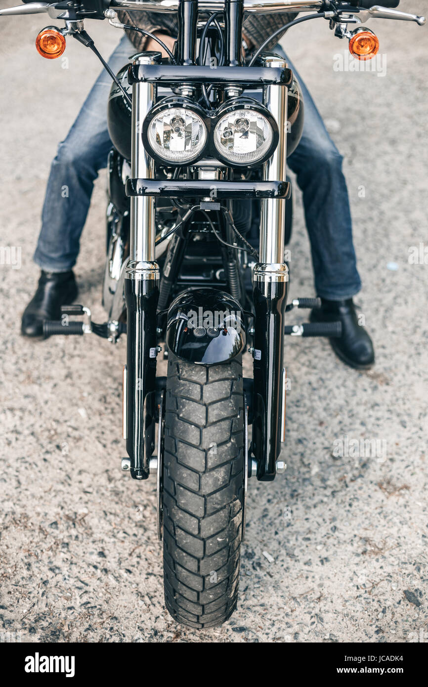 Chrome headlight speedometer motorcycle hi-res stock photography and ...