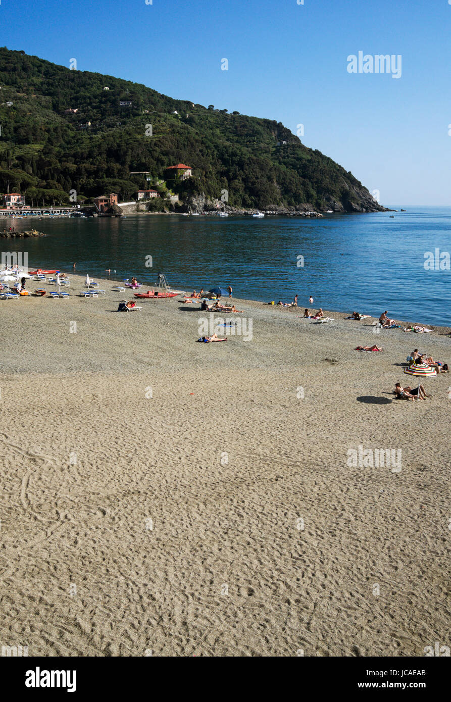 the beach of Levanto, Liguria, Italy Stock Photo - Alamy