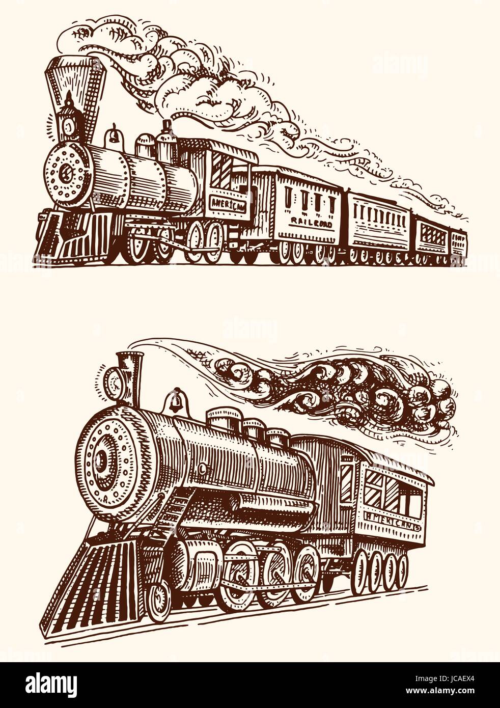 American passenger train Stock Vector Images - Alamy