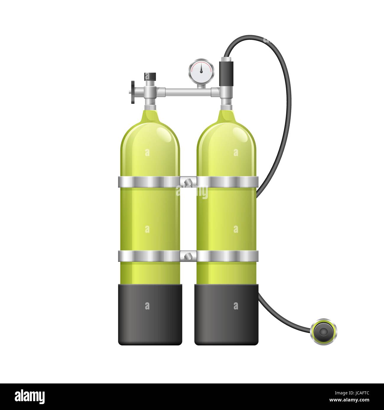 Oxygen tank diving flipper Stock Vector Images - Alamy