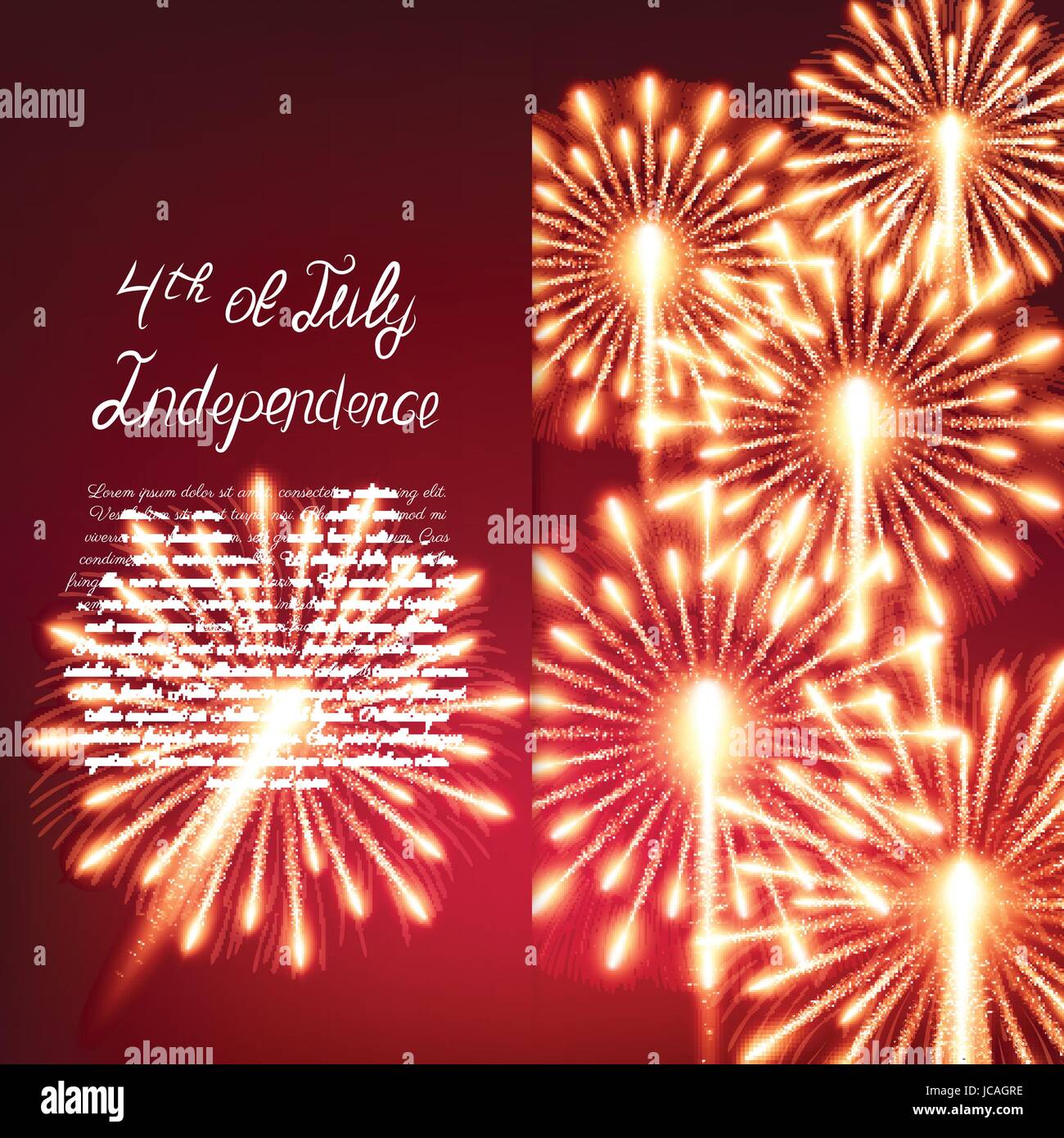 Fourth of July. Independence day greeting card Stock Vector Image & Art ...