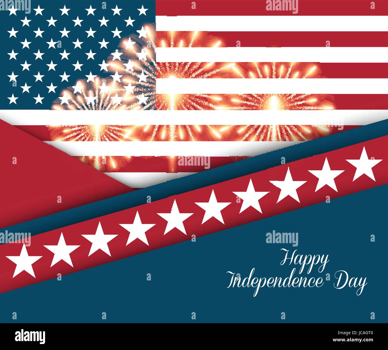 Fourth of July. Independence day greeting card Stock Vector Image & Art ...