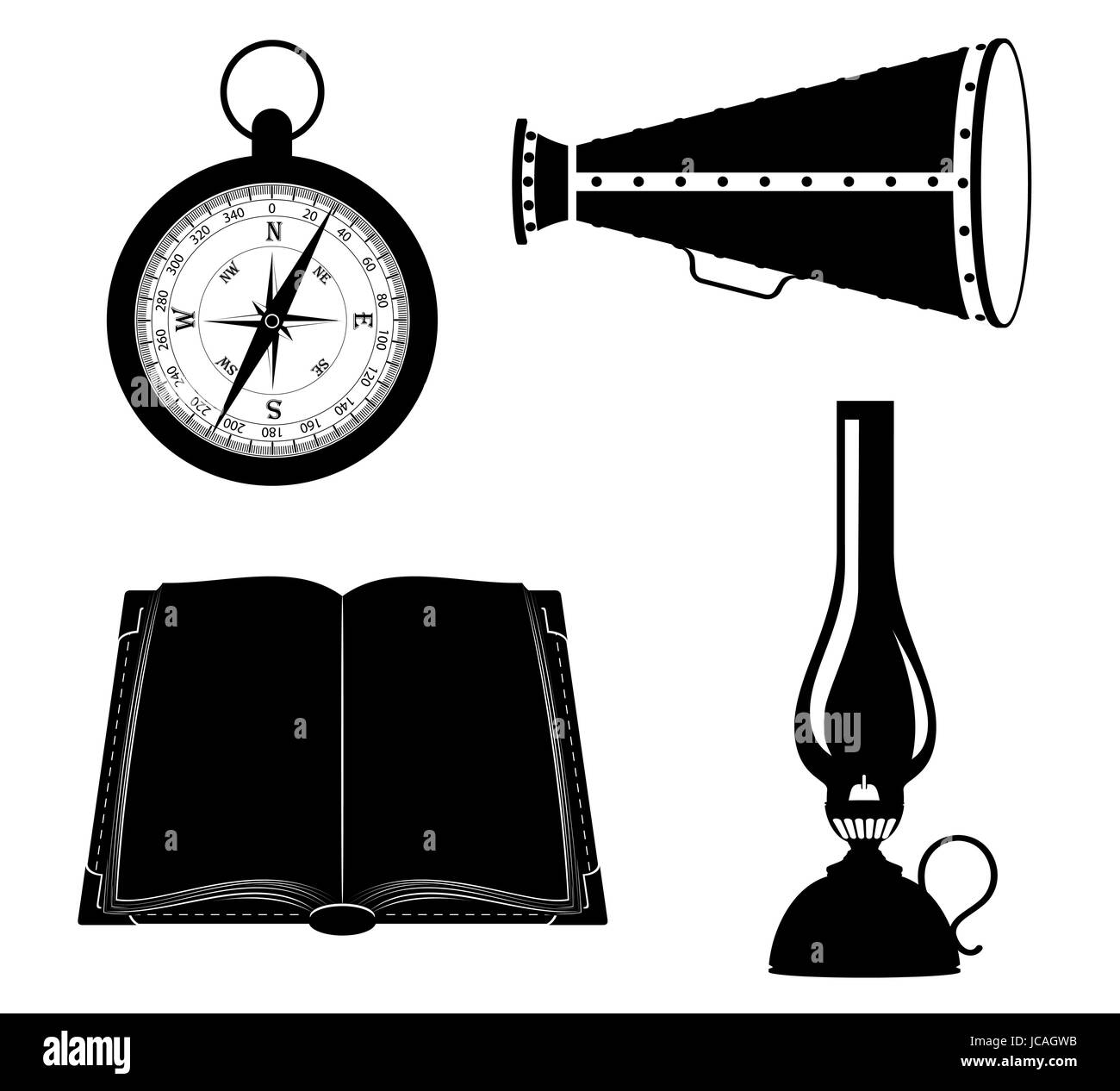 objects old retro vintage icon stock vector illustration isolated on ...