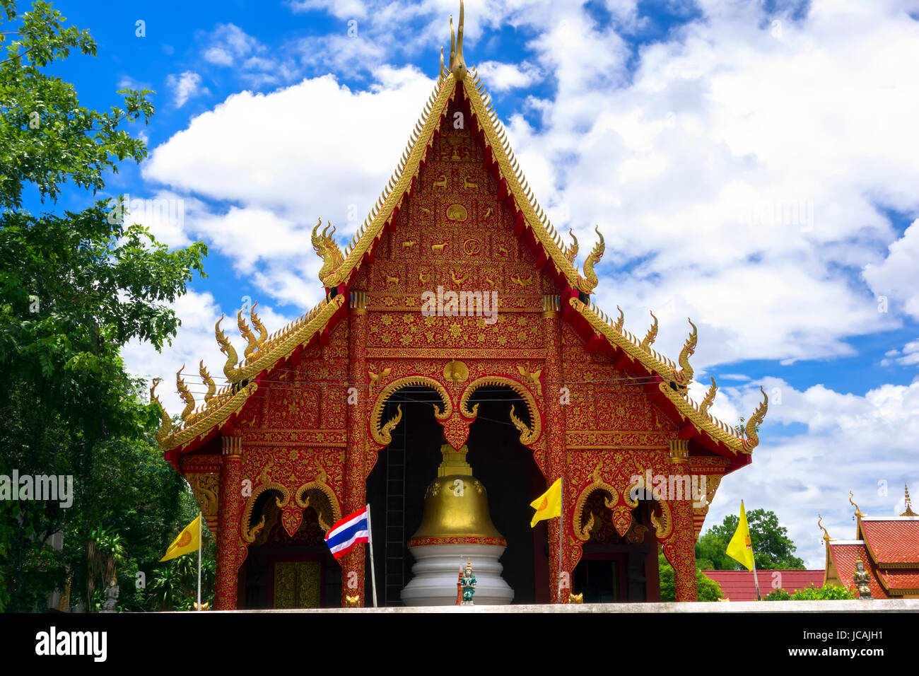 Wat Chiang Yuen Chiang Rai, Temple in Northern Thailand. View from Road ...