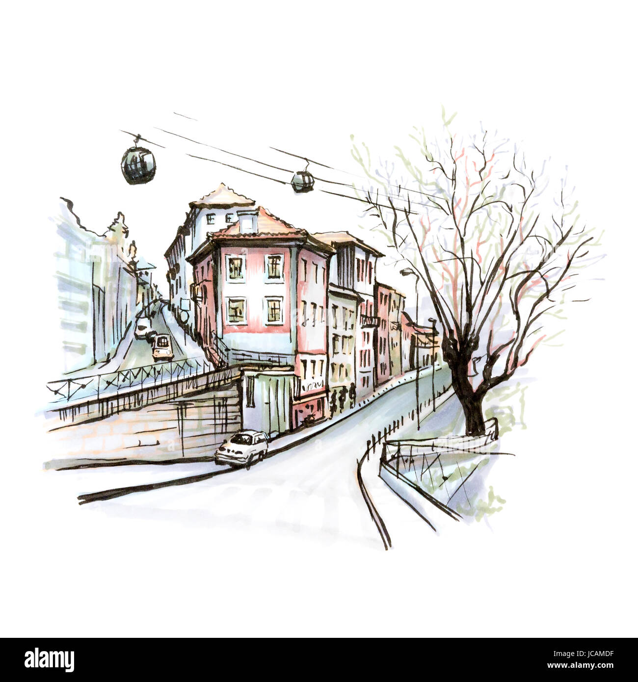 Scenic view traditional medieval Cut Out Stock Images & Pictures - Alamy