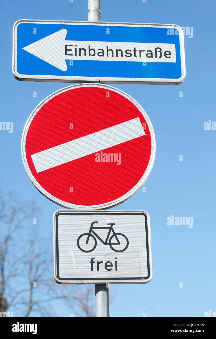 Road Sign no entry, do not enter, one-way street Stock Photo - Alamy