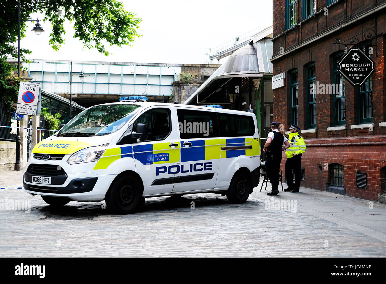 Metropolitan Police officers on high alert in central London, after a ...