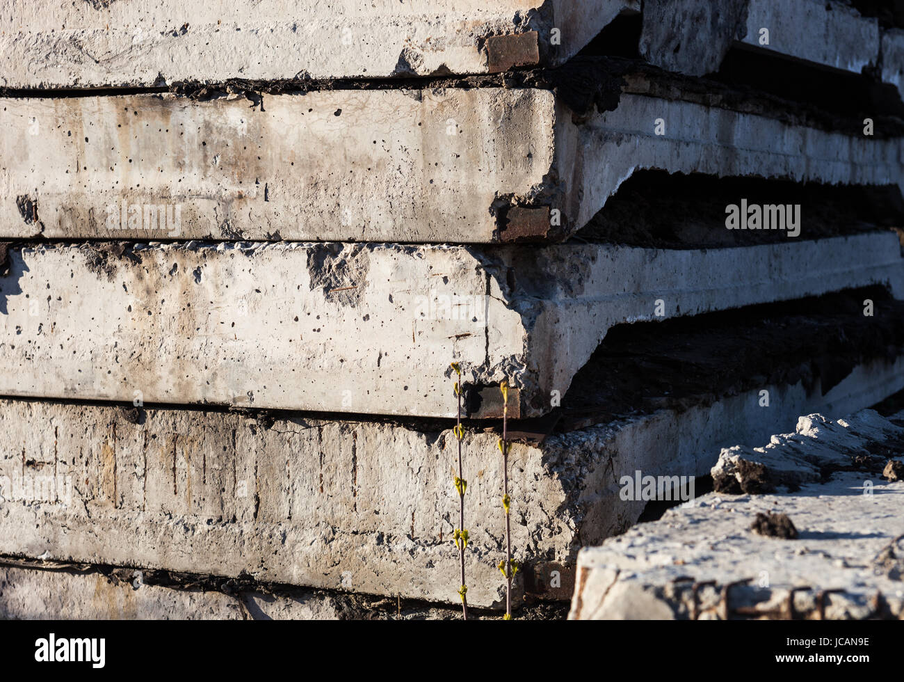 Stack of concrete blocks on the construction site Stock Photo - Alamy