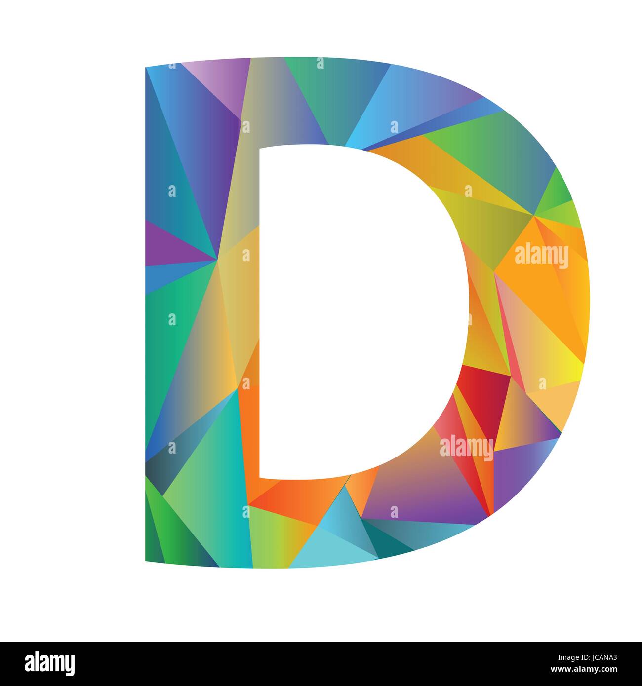 illustration with letter of different colors on a white background ...