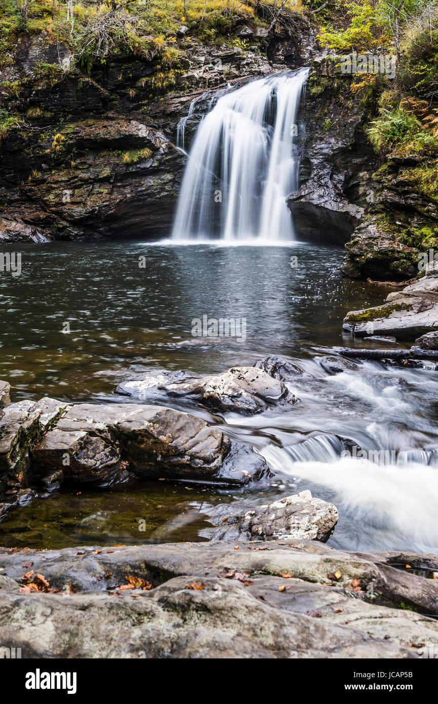 Crianlarich, Scotland, UK - October 20, 2015: The Falls of Falloch ...