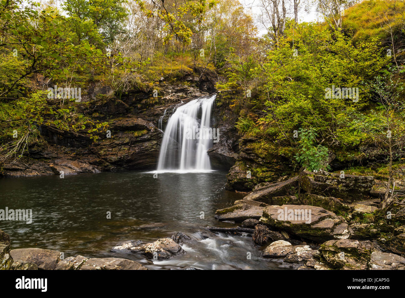 Crianlarich, Scotland, UK - October 20, 2015: The Falls of Falloch ...