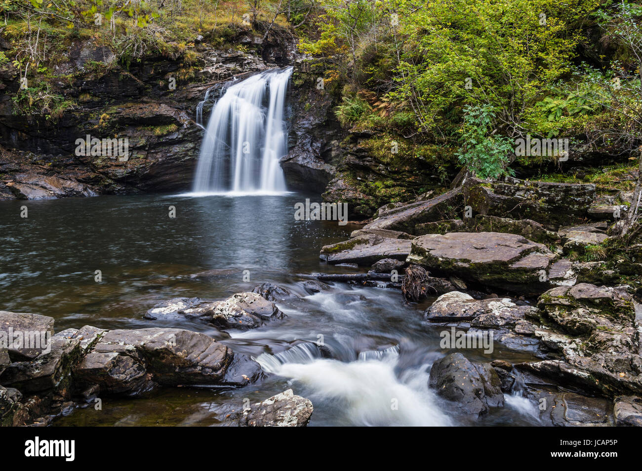 Crianlarich, Scotland, UK - October 20, 2015: The Falls of Falloch ...