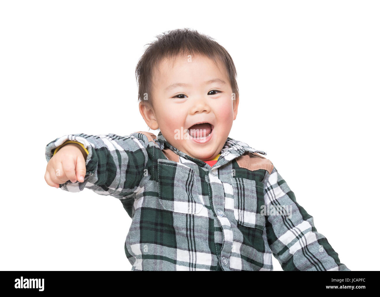 Asia baby boy feel excited Stock Photo - Alamy
