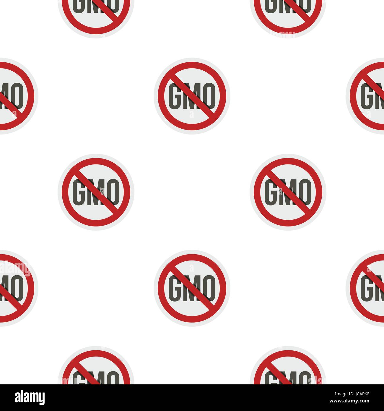 Stop GMO, red prohibition sign pattern flat Stock Vector Image & Art ...