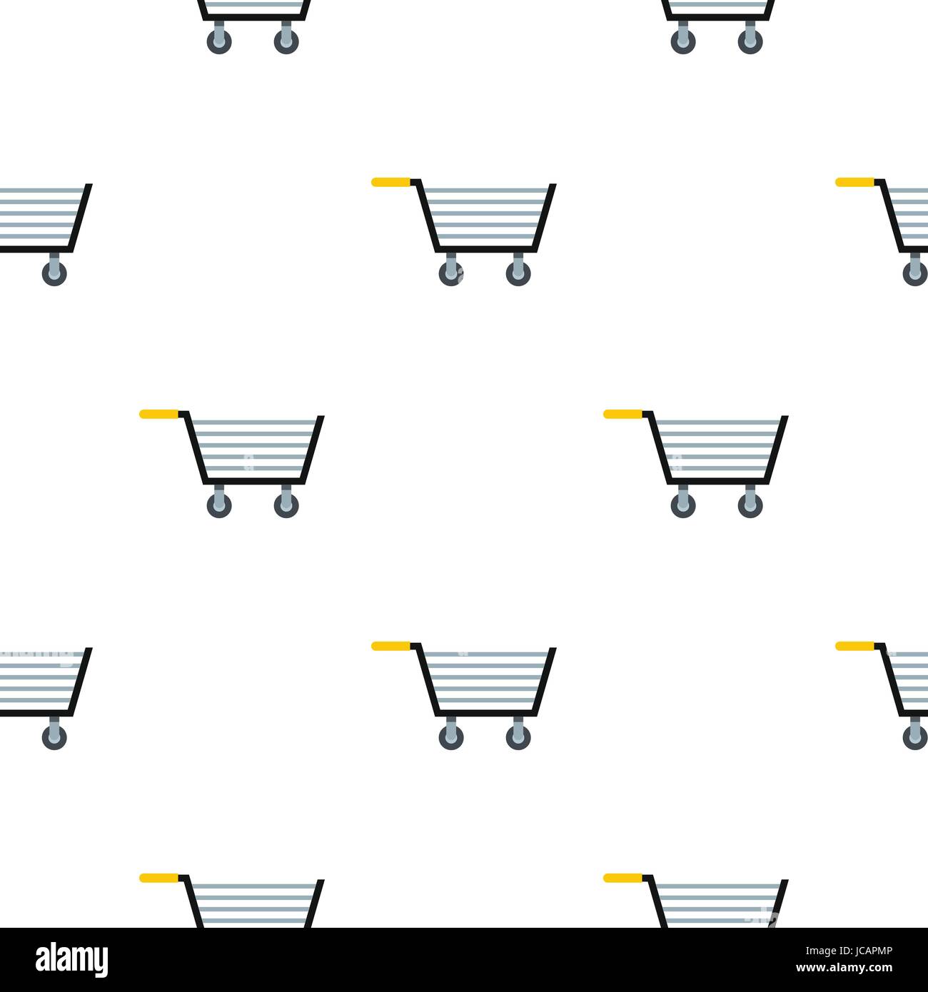 Empty steel trolley pattern flat Stock Vector Image & Art - Alamy