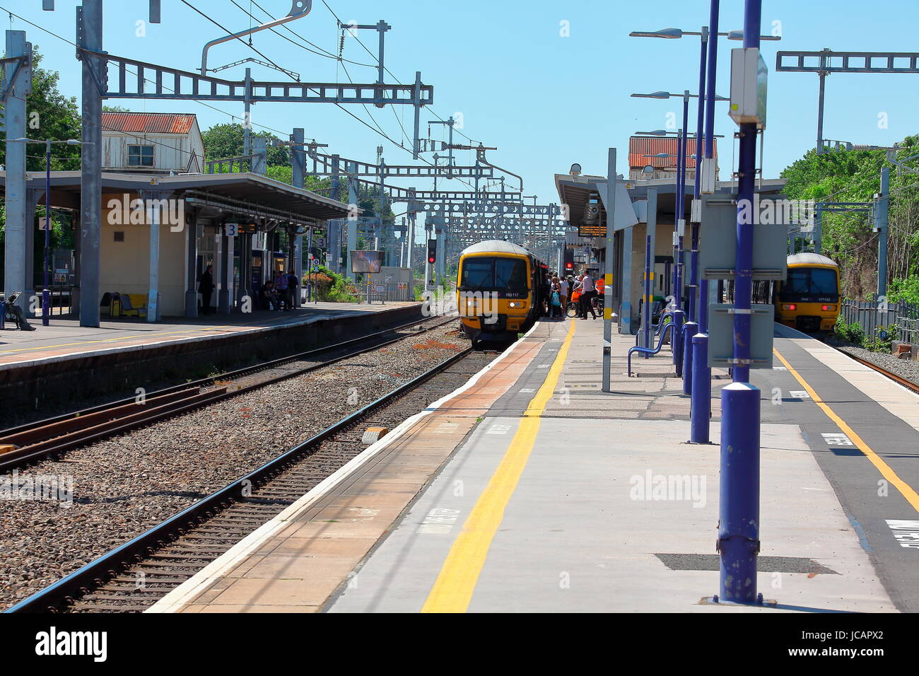 Looking westwards along the down relief line at Maidenhead with the ...