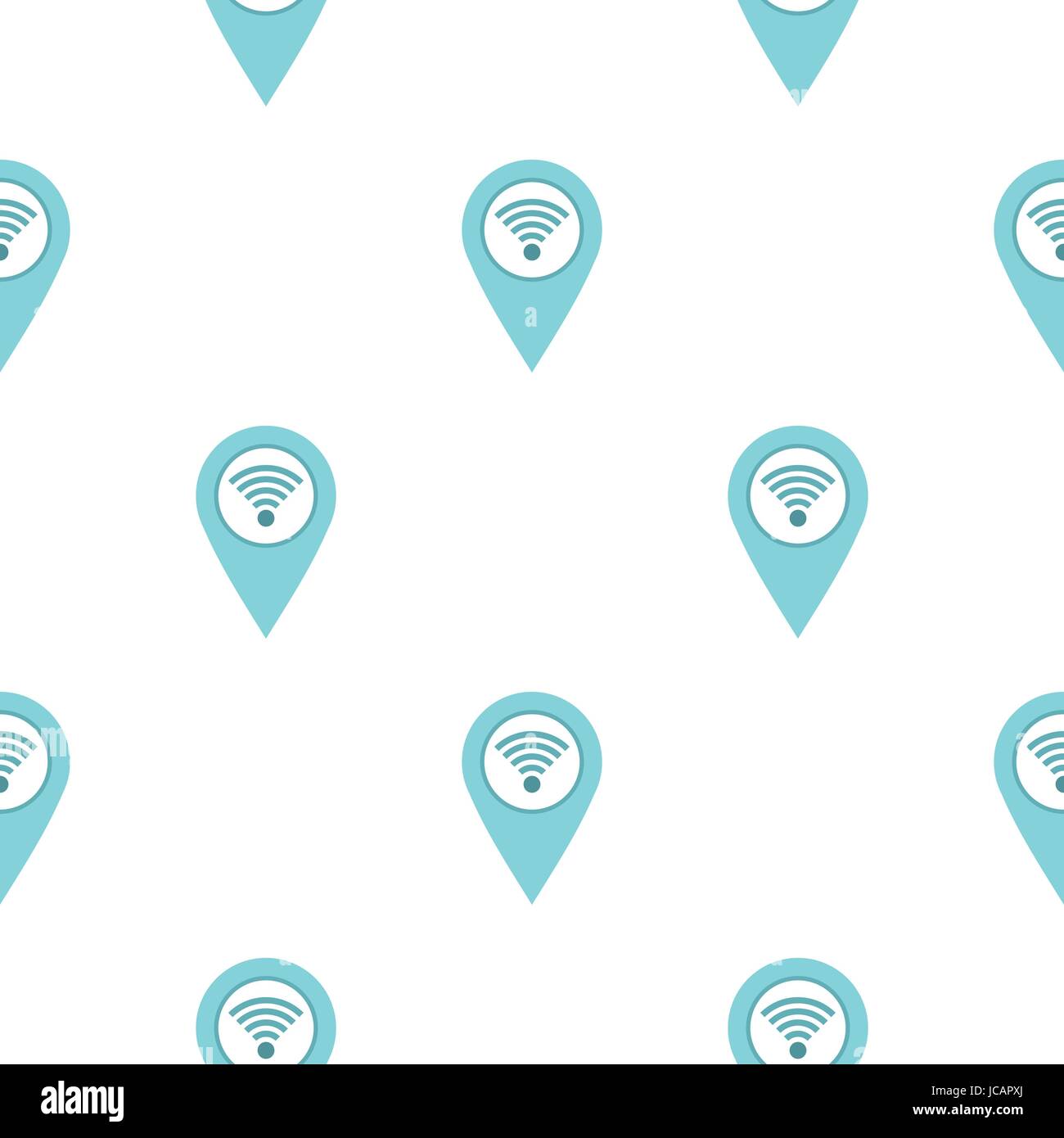 Light blue map pointer with wi fi symbol pattern Stock Vector Image ...