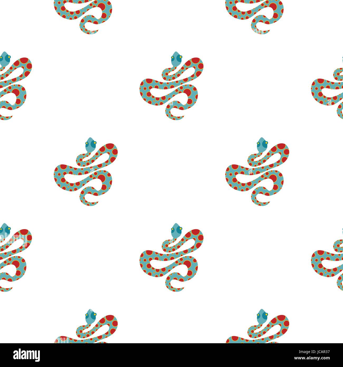 Light blue snake with orange spots pattern flat Stock Vector Image ...