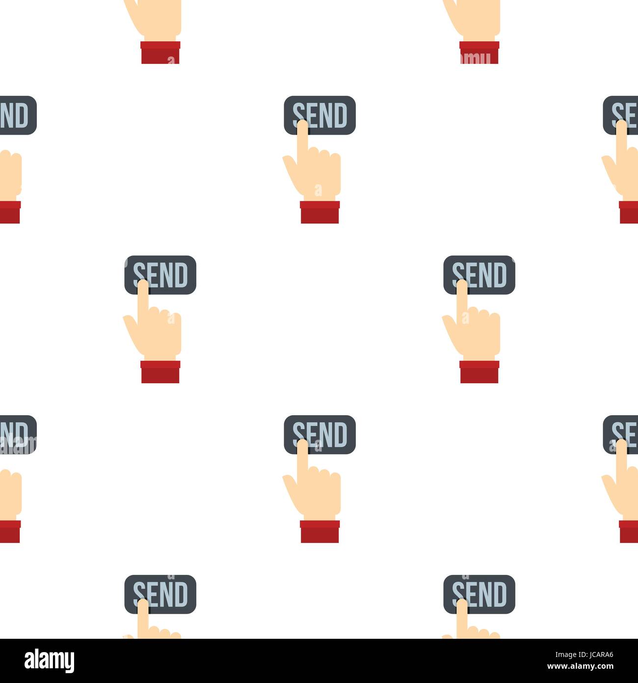 Send button and hand pattern flat Stock Vector Image & Art - Alamy