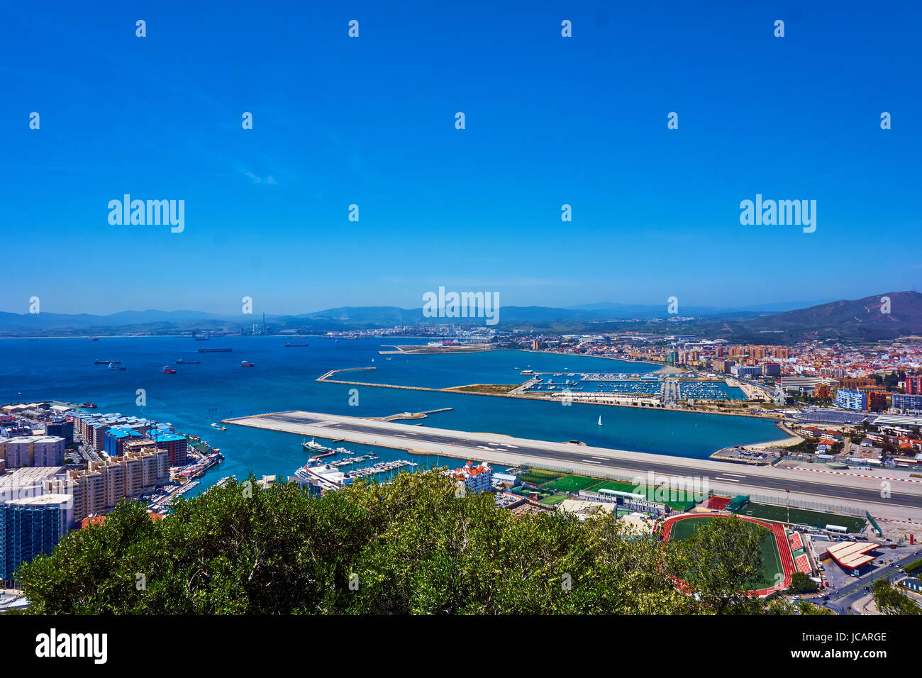 Aerial view of Gibraltar. Gibraltar capital of Gibraltar UK Stock Photo ...