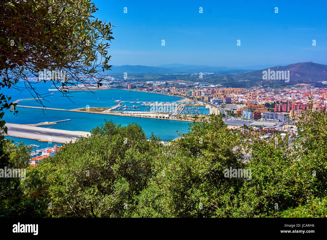 Aerial view of Gibraltar. Gibraltar capital of Gibraltar UK Stock Photo ...