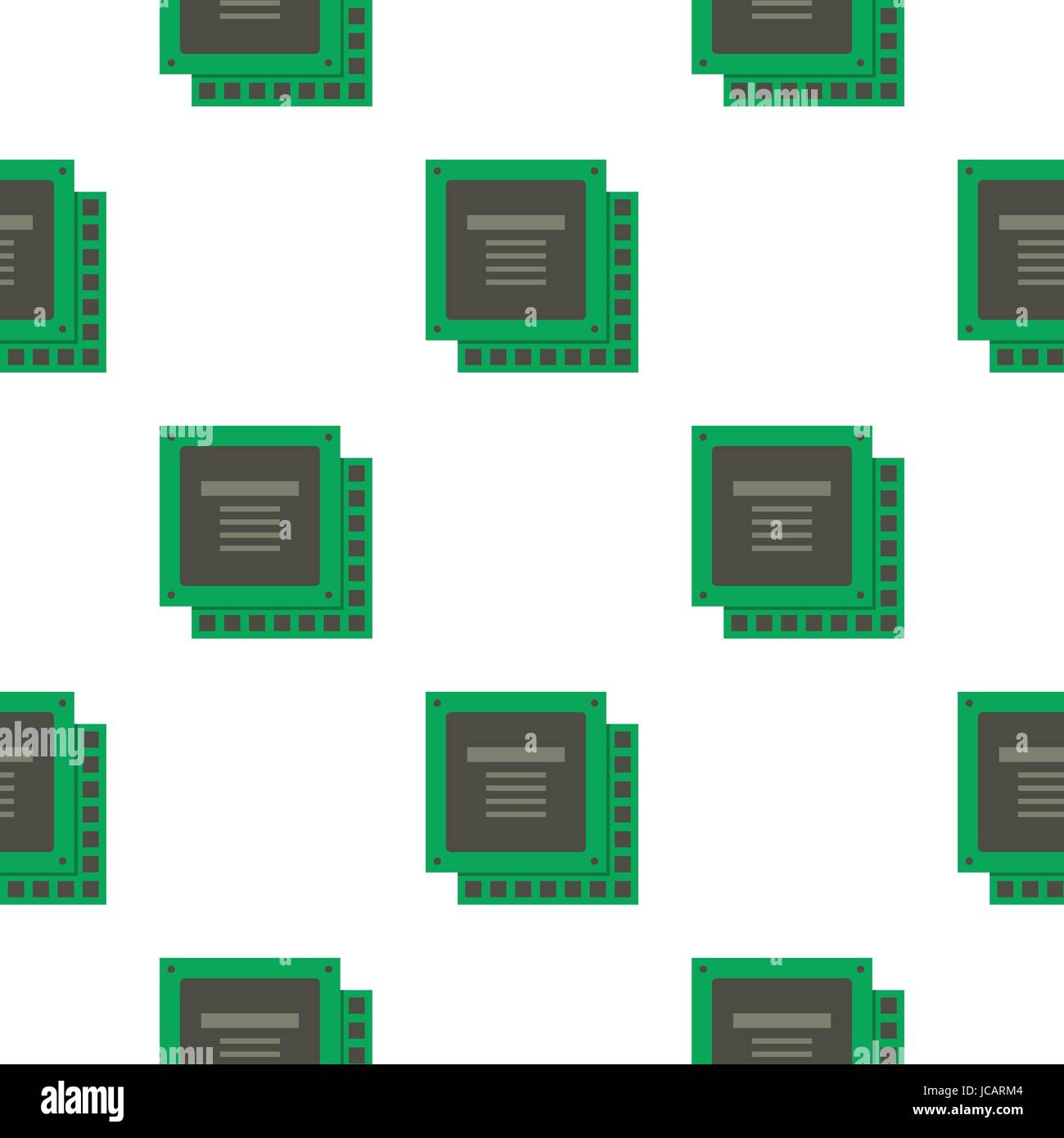 Green computer CPU processor chip pattern flat Stock Vector Image & Art - Alamy