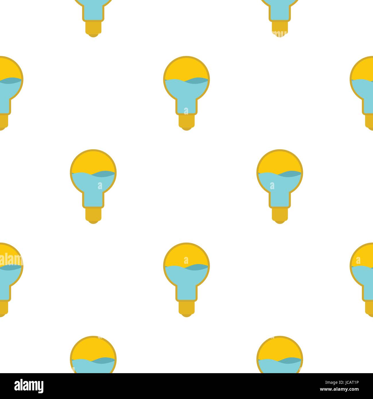 Yellow light bulb with blue water inside pattern Stock Vector Image ...