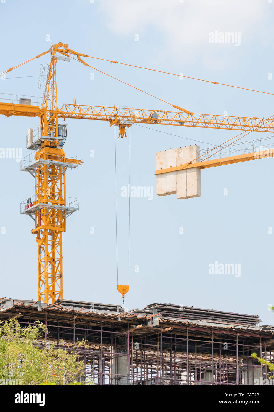 Construction site with crane Stock Photo - Alamy