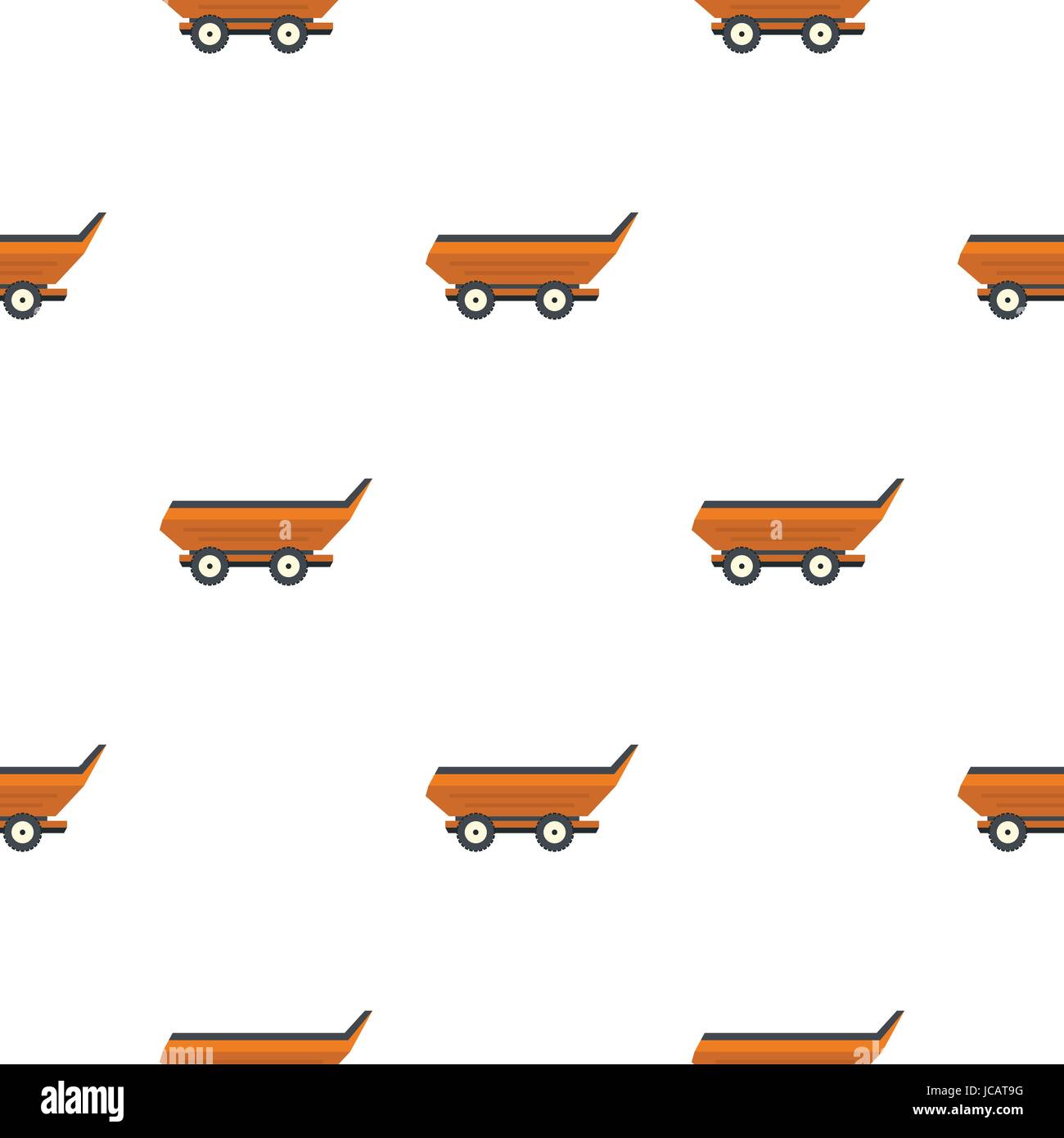 Orange car trailer pattern flat Stock Vector Image & Art - Alamy