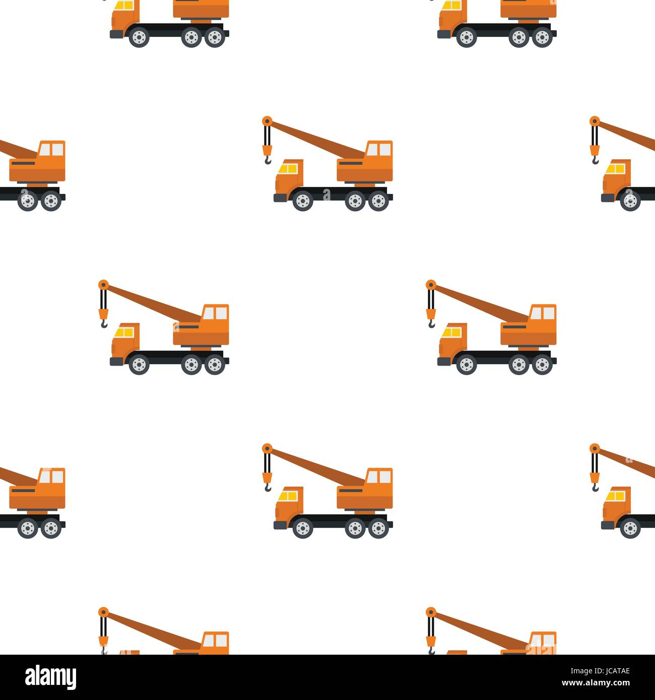 Construction site orange crane Stock Vector Images - Alamy