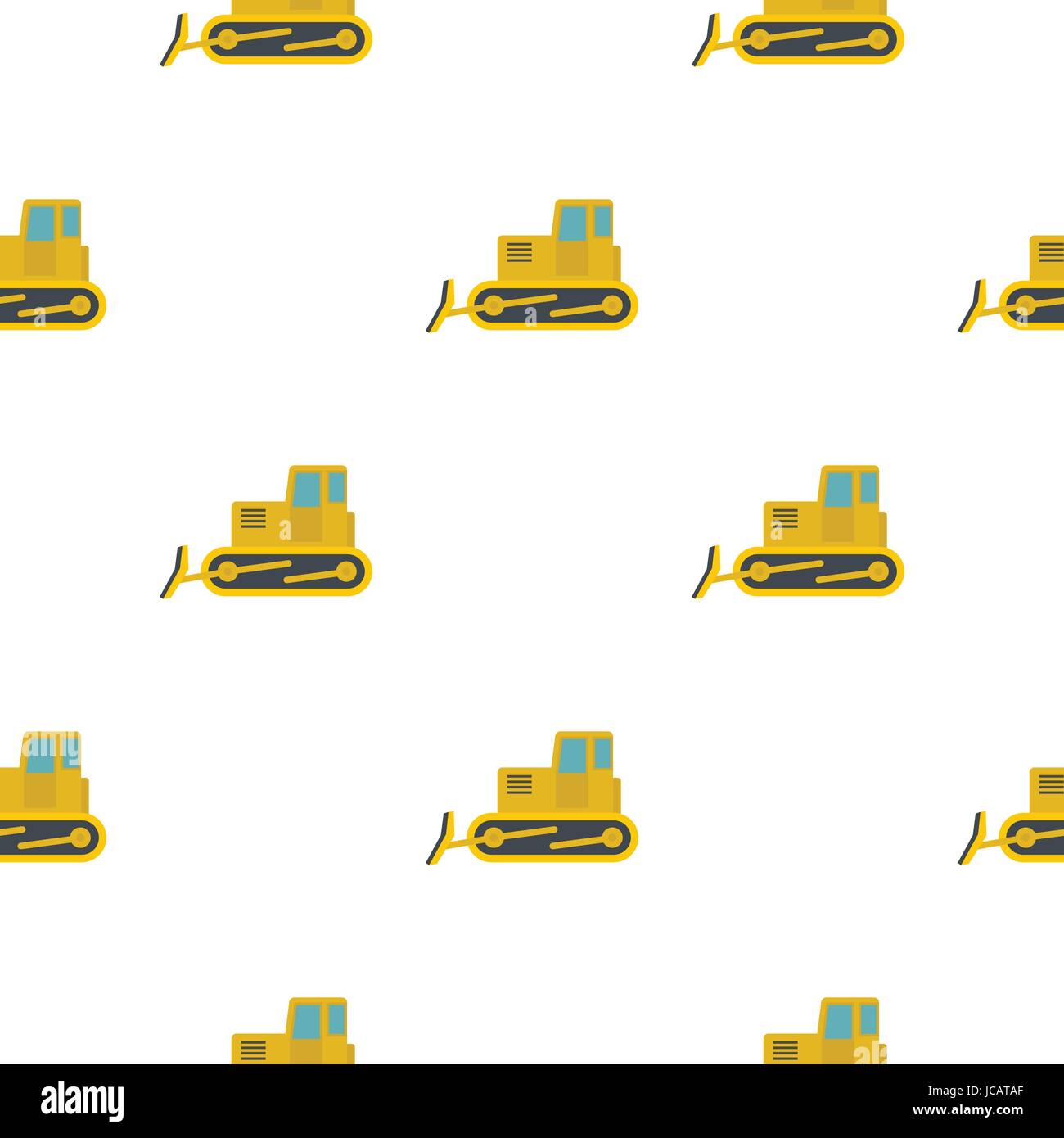Yellow bulldozer pattern flat Stock Vector Image & Art - Alamy
