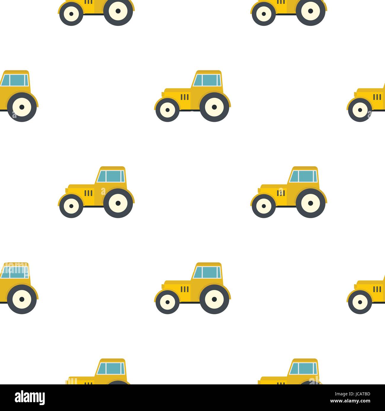 Yellow tractor pattern flat Stock Vector Image & Art - Alamy