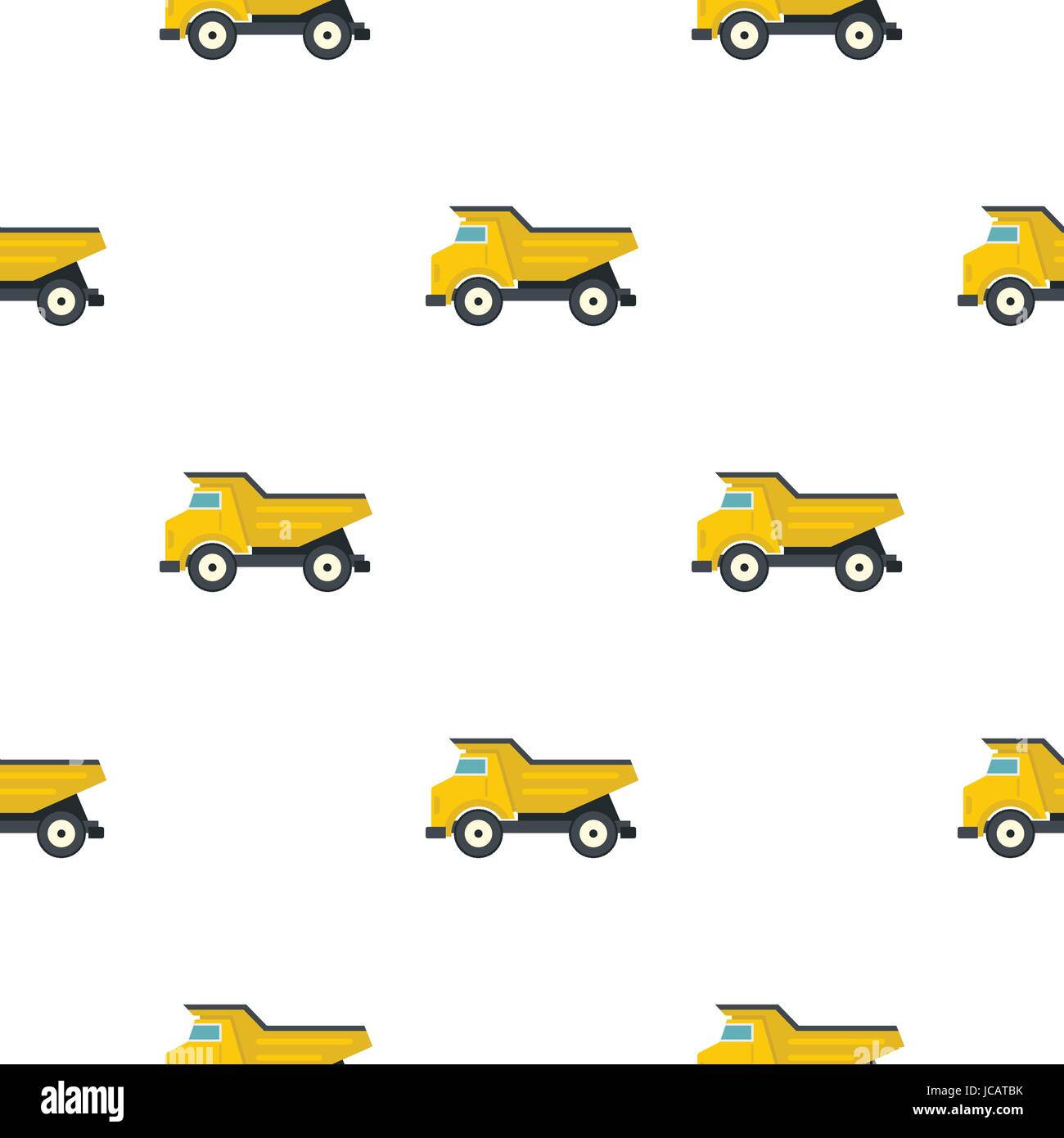 Yellow dump truck pattern flat Stock Vector Image & Art - Alamy