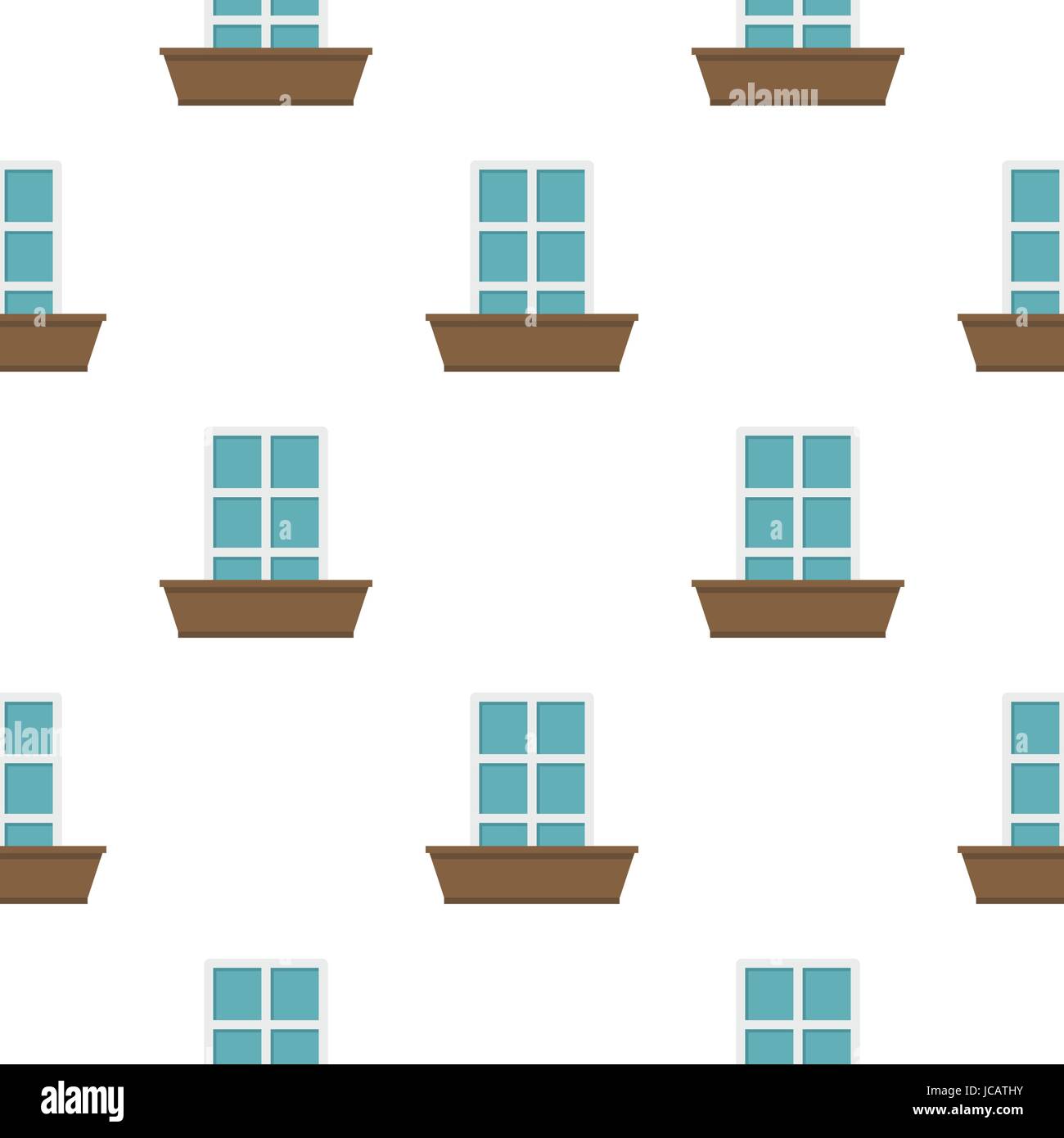 White window and flower box pattern flat Stock Vector Image & Art - Alamy