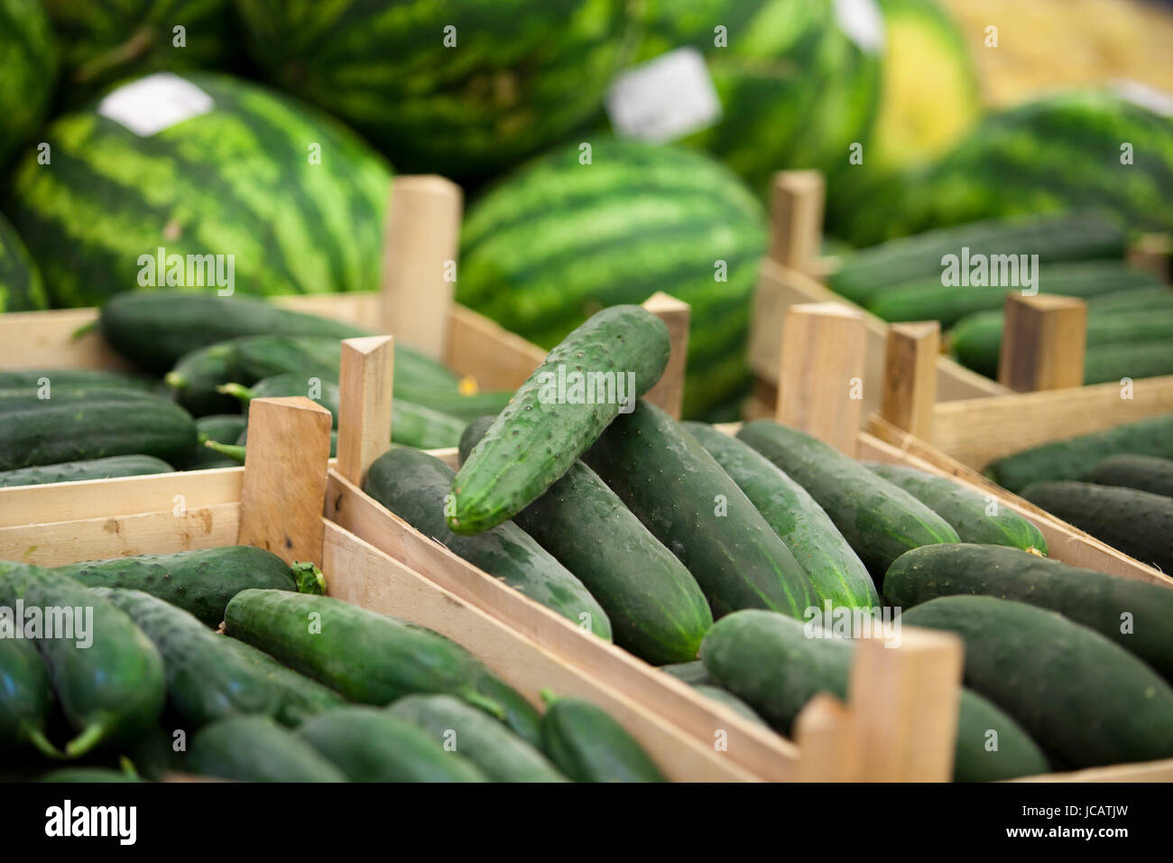 Watermelons watermelon crates crate hi-res stock photography and images ...