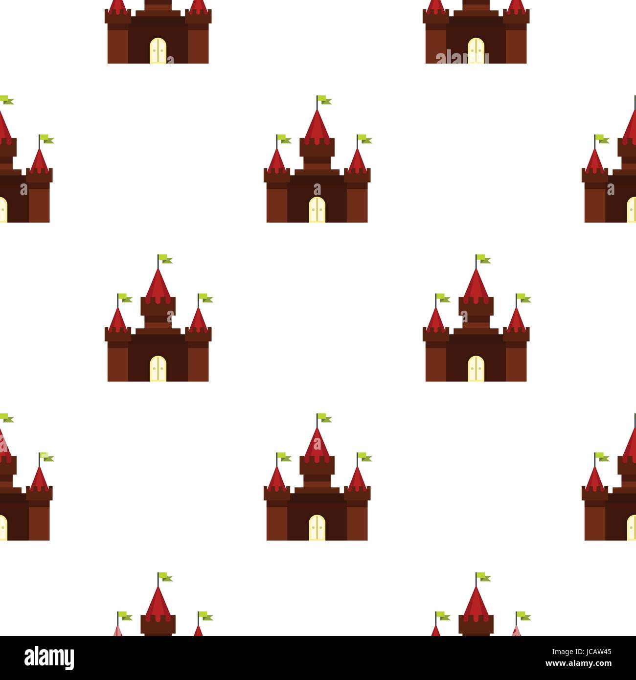 Medieval castle pattern flat Stock Vector Image & Art - Alamy