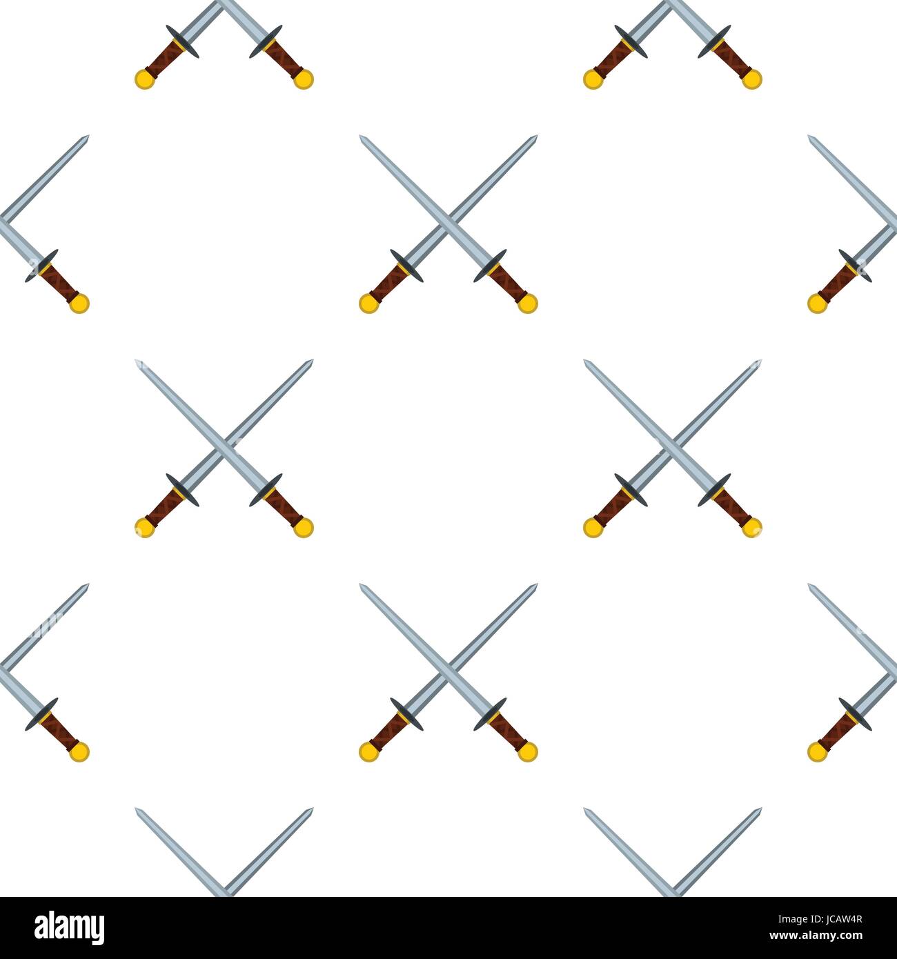 Medieval swords pattern flat Stock Vector Image & Art - Alamy