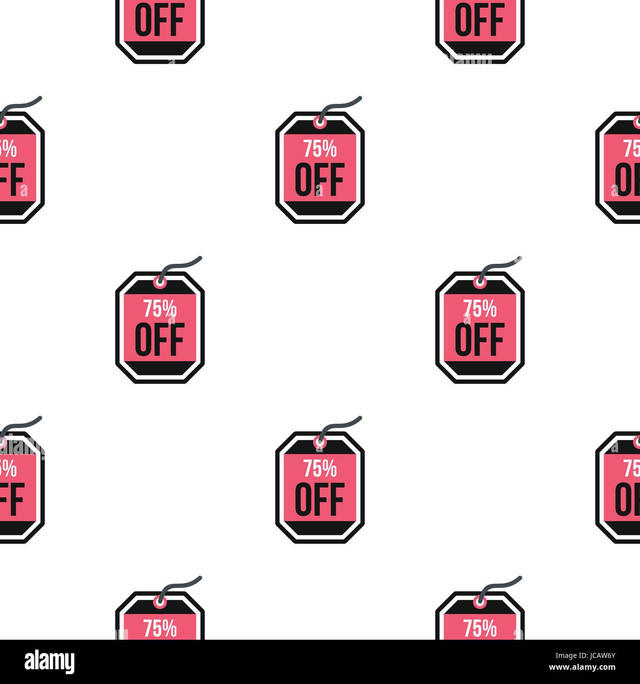 Sale tag 75 percent off pattern flat Stock Vector Image & Art - Alamy