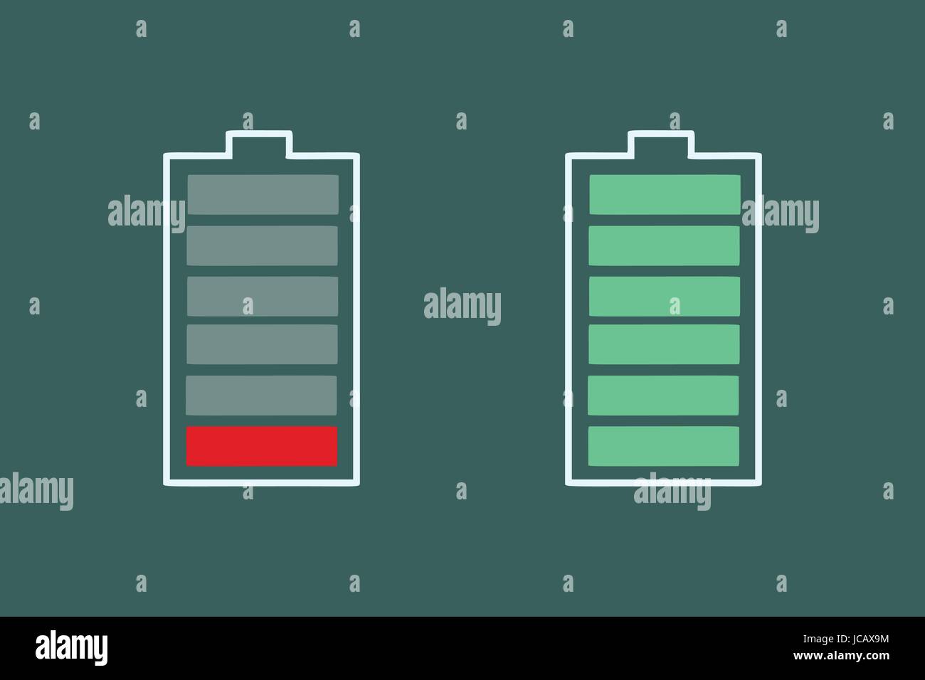 battery charge is small and full. Pop art retro vector illustration ...